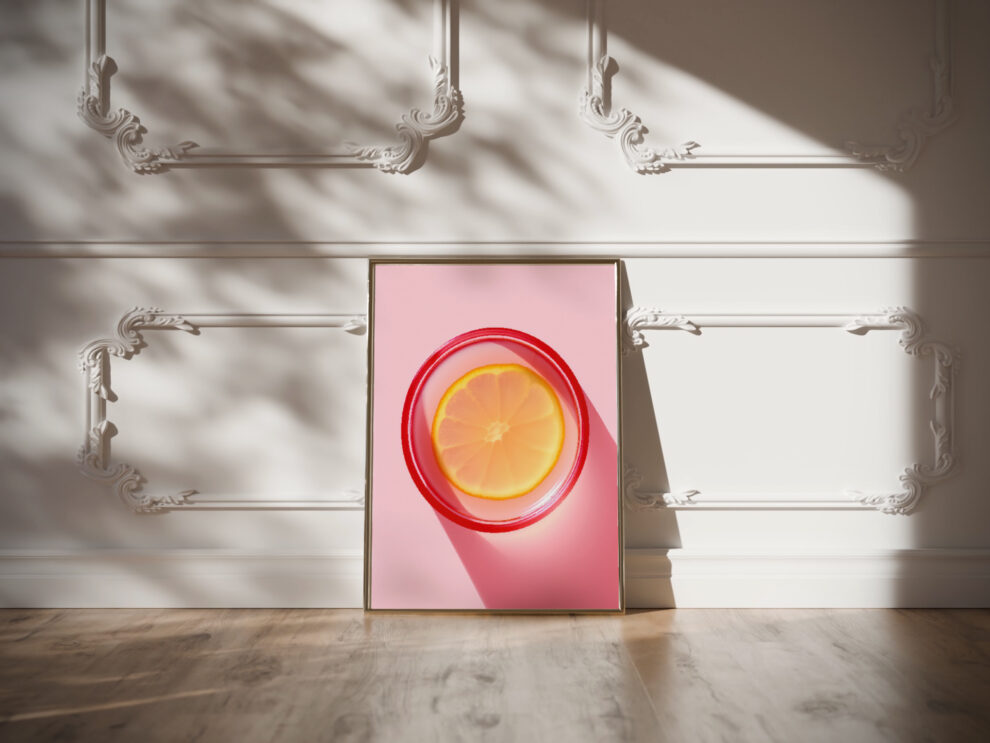 Lemonade Lemon Art Print Minimalist Pink Modern Kitchen Poster - wallartK